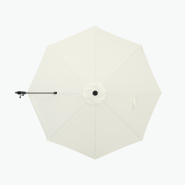 Parasol suspendido estructura antracita tejido blanco 3m redondo MILAN ...
