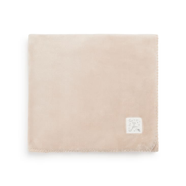 Plaid polar pespunte marron beige 80x110 Gali | Maisons du Monde