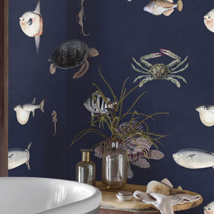 Tapete Tropische Fische Blau 250x200 cm ANIMALI | Maisons du Monde