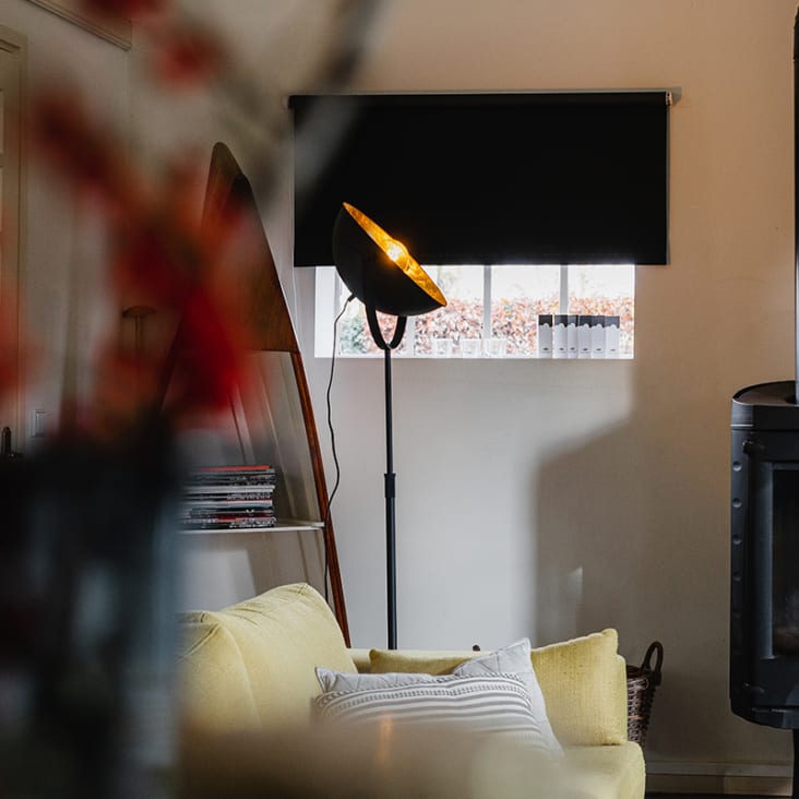 Lámpara de pie acero negro Magnax | Maisons du Monde