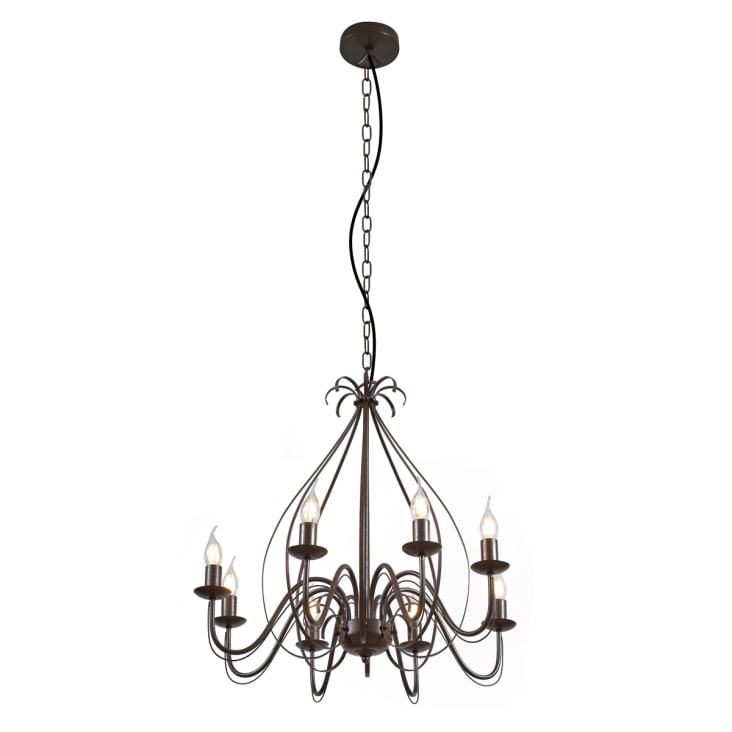 Lustre en acier brun rouille Giuseppe | Maisons du Monde