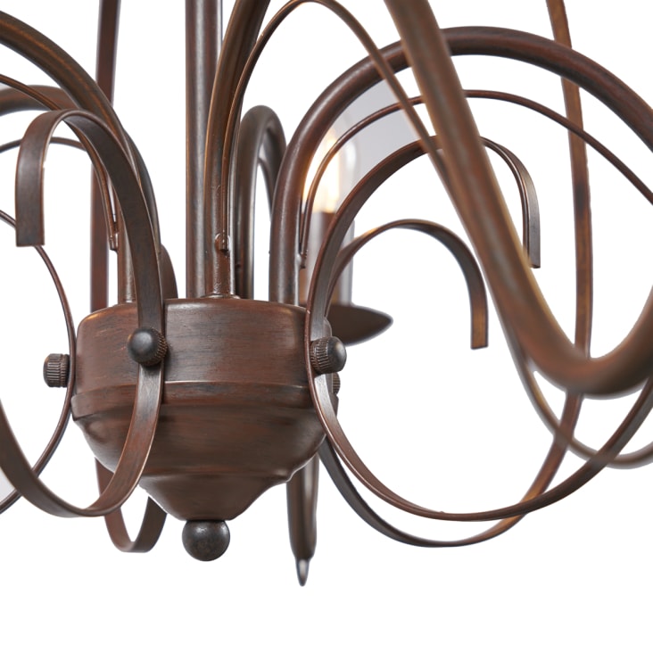 Lustre en acier brun rouille Giuseppe | Maisons du Monde