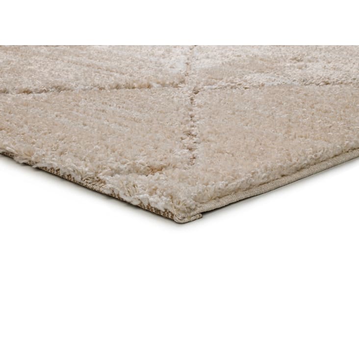 Alfombra con texturas y diseño escandinavo en tonos beige, 80X150 cm ...