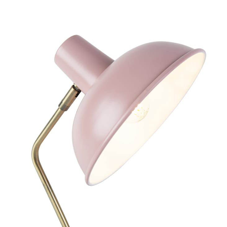 Lampe de table en métal rose Milou | Maisons du Monde