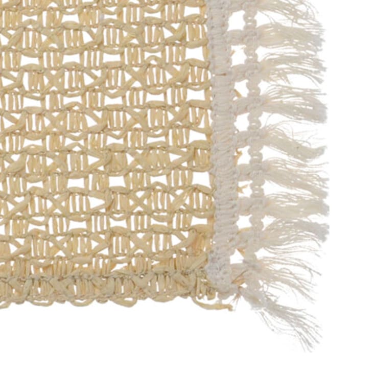 Set de table rectangulaire beige et blanc - 51x30cm | Maisons du Monde