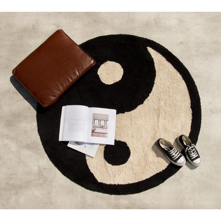 Alfombra de algodón estampado ying yang 140 YIN YANG | Maisons du Monde