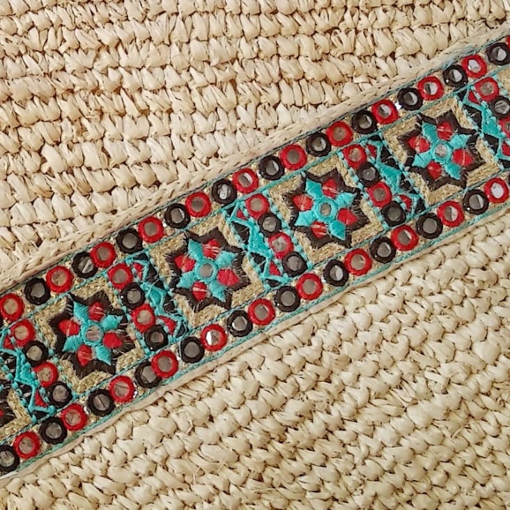 Strandtasche aus Bast mit Ledergriffen, beige RAPHIA | Maisons du Monde