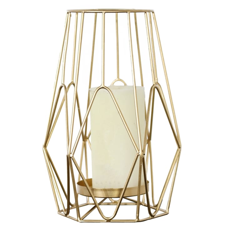 Photophore en métal 25 cm Kehra gold | Maisons du Monde