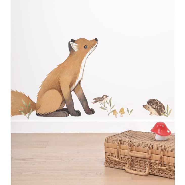 Stickers forêt en vinyle mat 29,7 x 42 cm Oh deer | Maisons du Monde