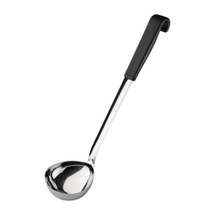 Louche en inox manche noir 260 ml | Maisons du Monde