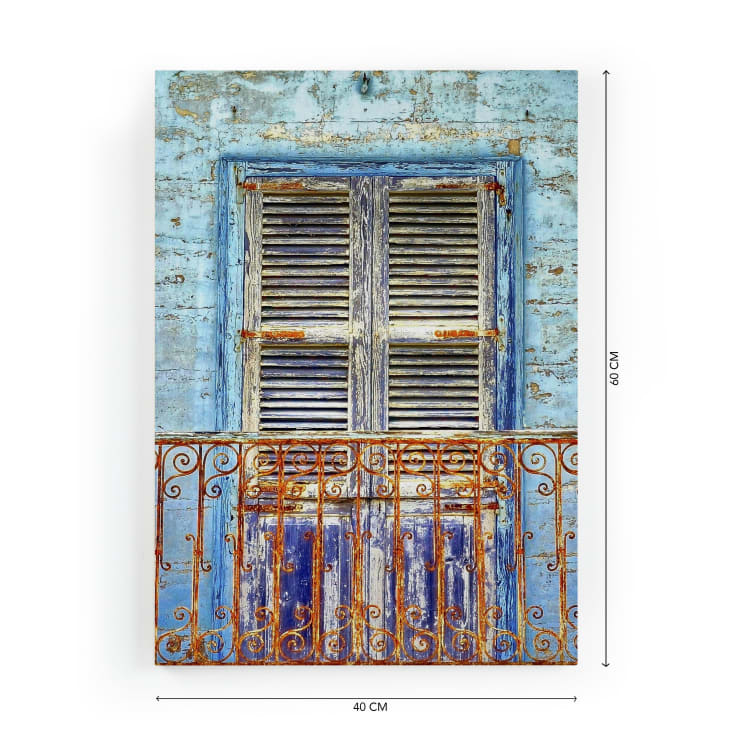 Leinwand 60x40 Blaues Fenster BLUE WINDOW | Maisons du Monde
