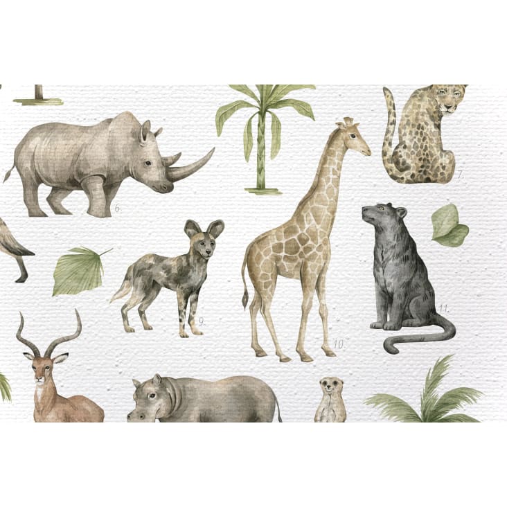 Peinture sur toile 60x40 imprimé HD animaux d'Afrique AFRICAN ANIMALS ...