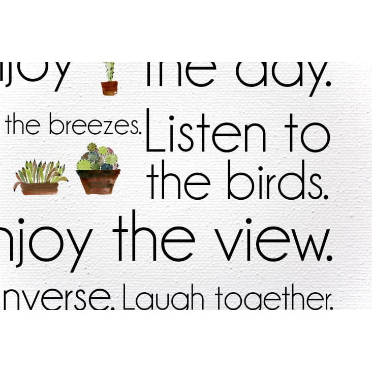 Lienzo 60x40 impresión normas del patio PATIO RULES | Maisons du Monde