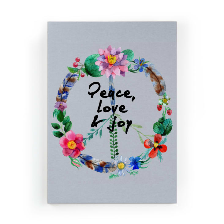 Tela 60x40 stampa pace amore e amore PEACE LOVE AND LOVE | Maisons du Monde
