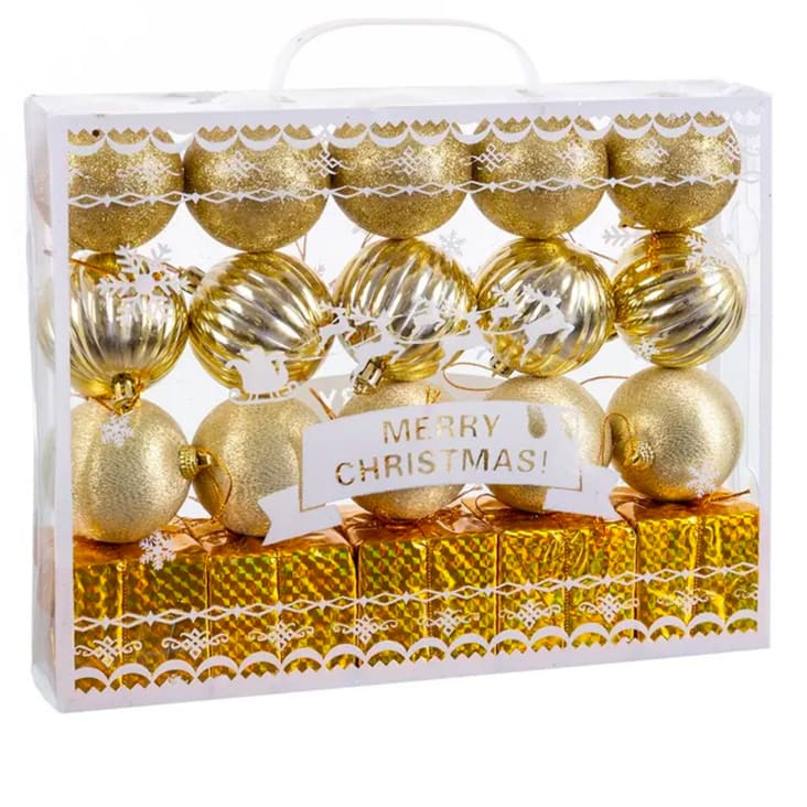 Set de 20 boules de Noël dorées - 6cm | Maisons du Monde