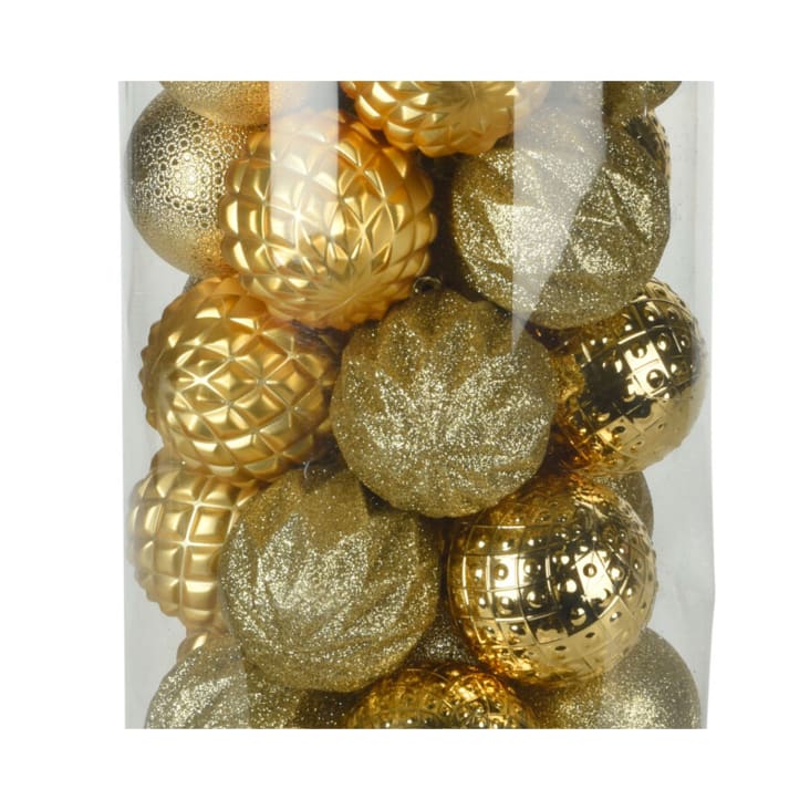 Set de 35 boules de Noël doré - 6cm | Maisons du Monde