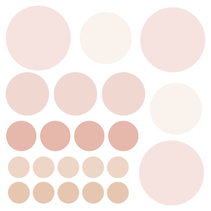 Stickers adesivi in vinile tondi mix rosa e beige Circles1 | Maisons du ...