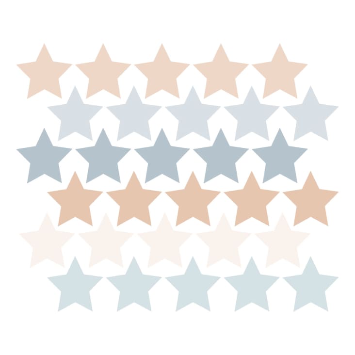 Vinilos decorativos adhesivos estrellas azul y beige Stars1 | Maisons ...