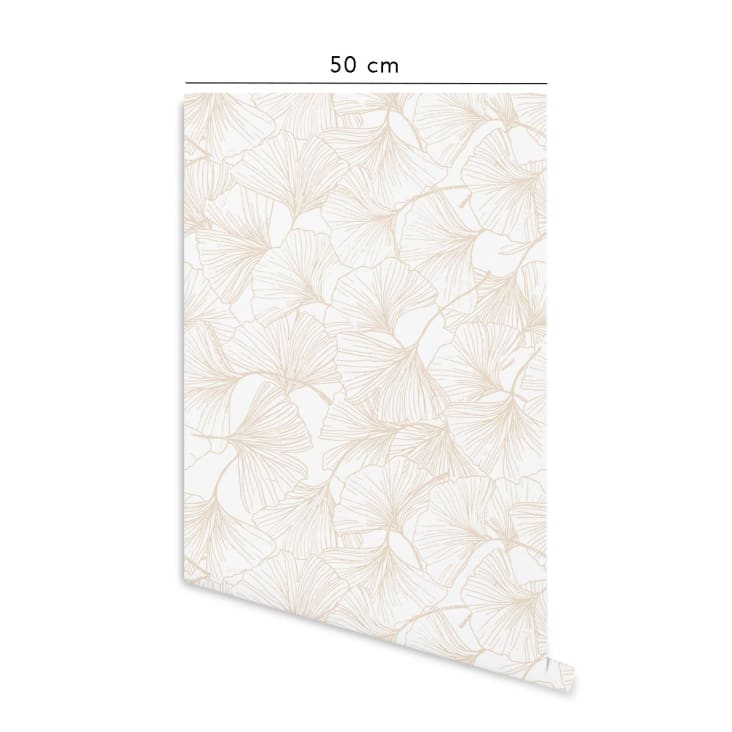 Papier peint vinyle adhésif sable 50x300 cm Gingko | Maisons du Monde