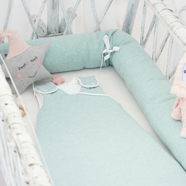 Tour de lit coton vert 180 cm | Maisons du Monde