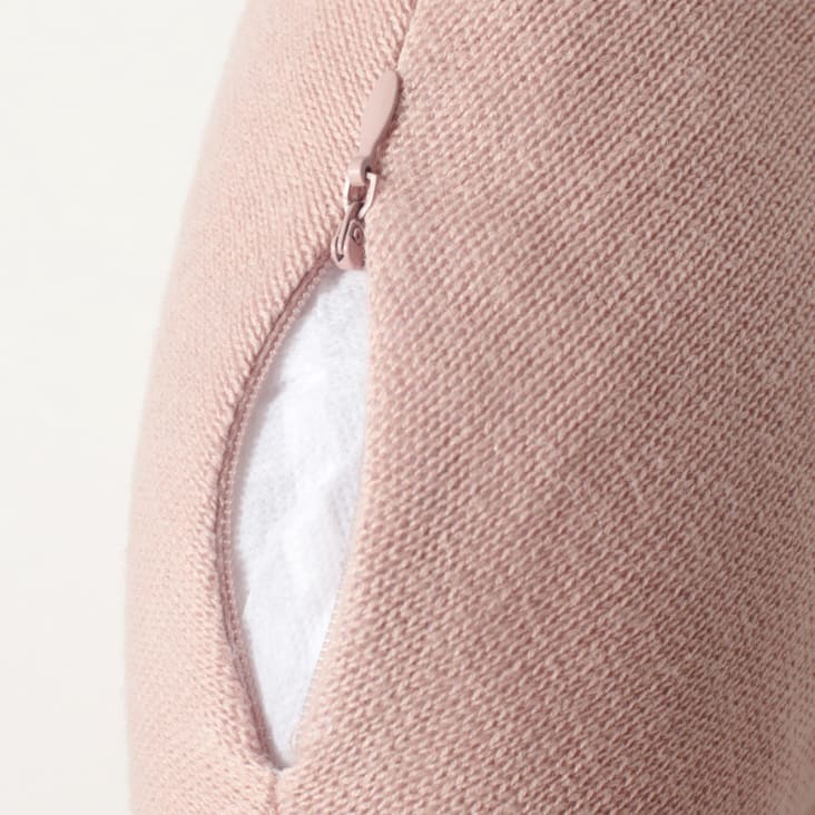 Coussin bébé coton tricoté ballon rose 40x25 cm | Maisons du Monde