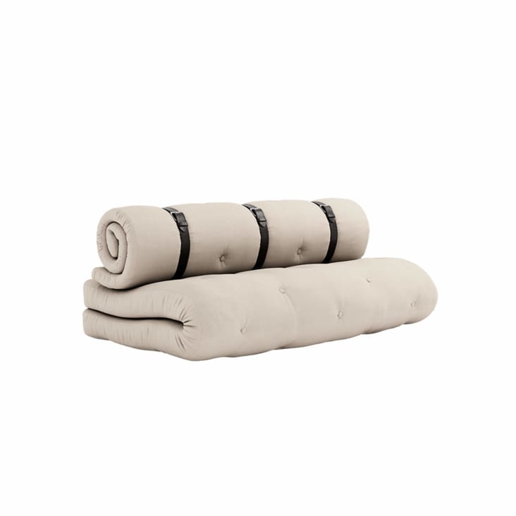 Matelas futon fauteuil 2 en 1 beige 140x200 | Maisons du Monde