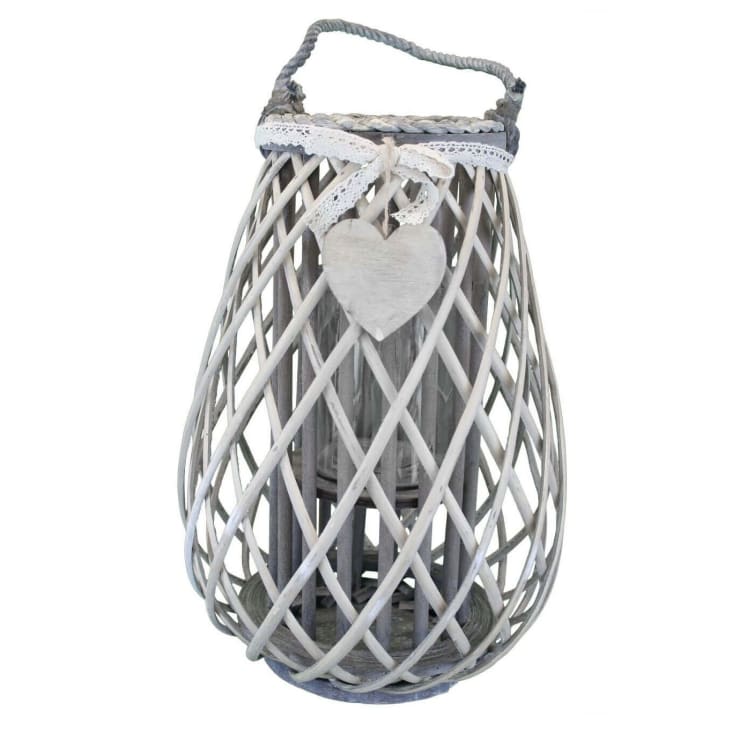 lanterna in vimini tondo 15 x 30 cm Georgie | Maisons du Monde