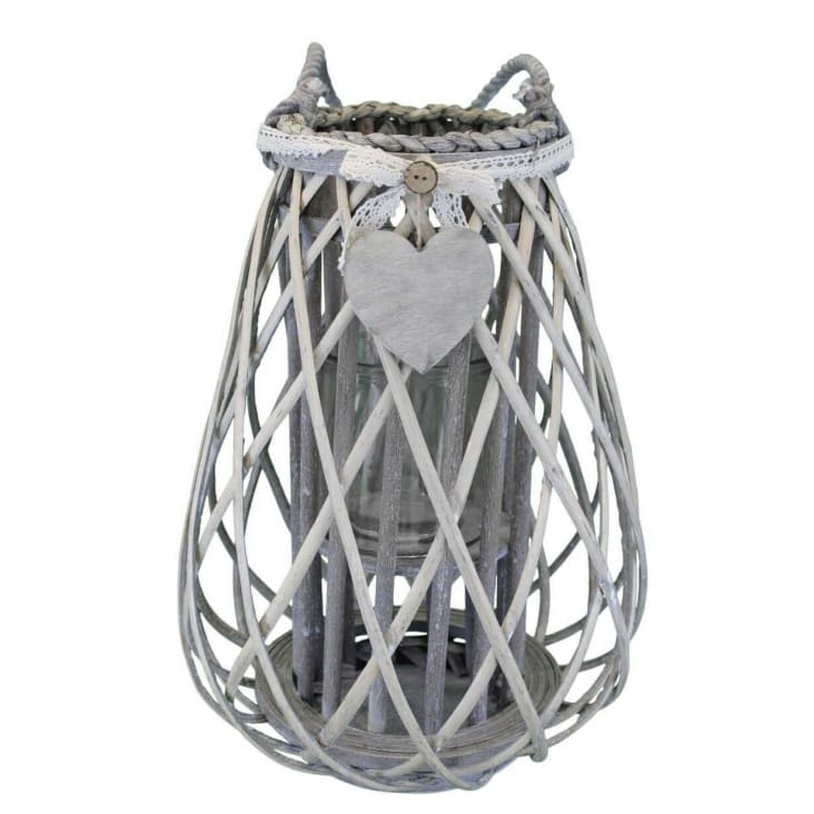 lanterna in vimini tondo 18 x 53 cm Georgie | Maisons du Monde