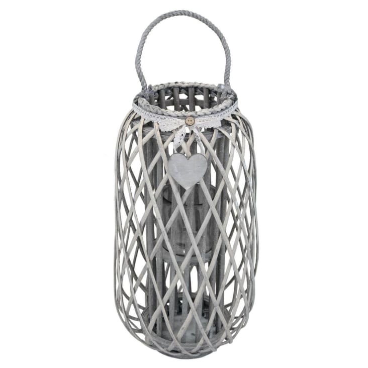 lanterna in vimini tondo 18 x 66 cm Genevieve | Maisons du Monde