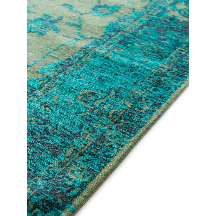 Tappeto a tessitura piatta turchese 240x340 Frencie | Maisons du Monde