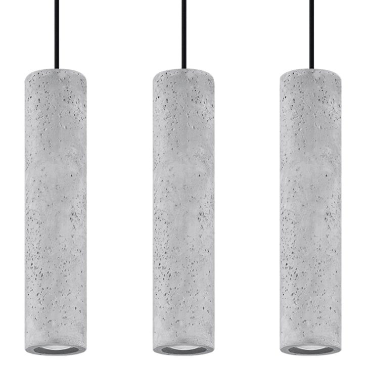 Suspension tube en béton, gris L: 45cm Luvo | Maisons du Monde