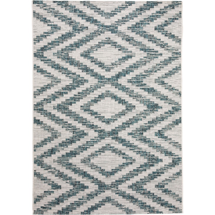Alfombra de exterior & interior azul 240x340 CLEO | Maisons du Monde
