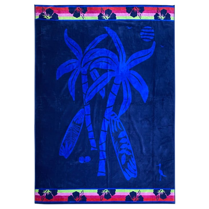 Telo mare in spugna Vegas 140 x 180 blu marino | Maisons du Monde