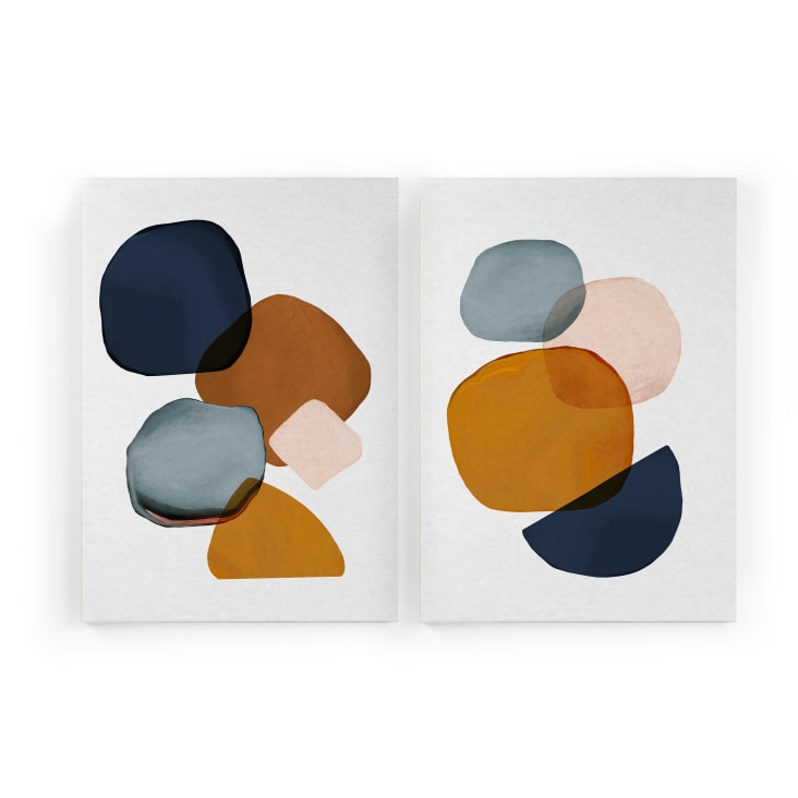 Set 2 Peintures sur toile 60x40 imprimé HD Bulles colorées BUBBLE COLORS | Maisons du Monde