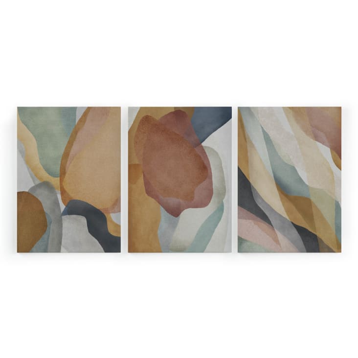 Set mit 2 Leinwänden 60x40 Sandtöne SAND TONES ABSTRACT | Maisons du Monde