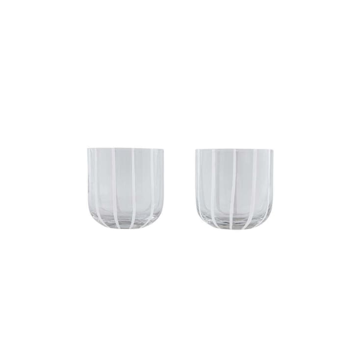 Lot de 2 verres blanc en verres ø8xh8,2cm Mizu | Maisons du Monde