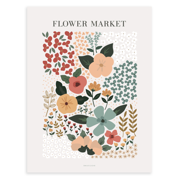 Affiche Floral Market (30 x 40 cm) Bloem | Maisons du Monde