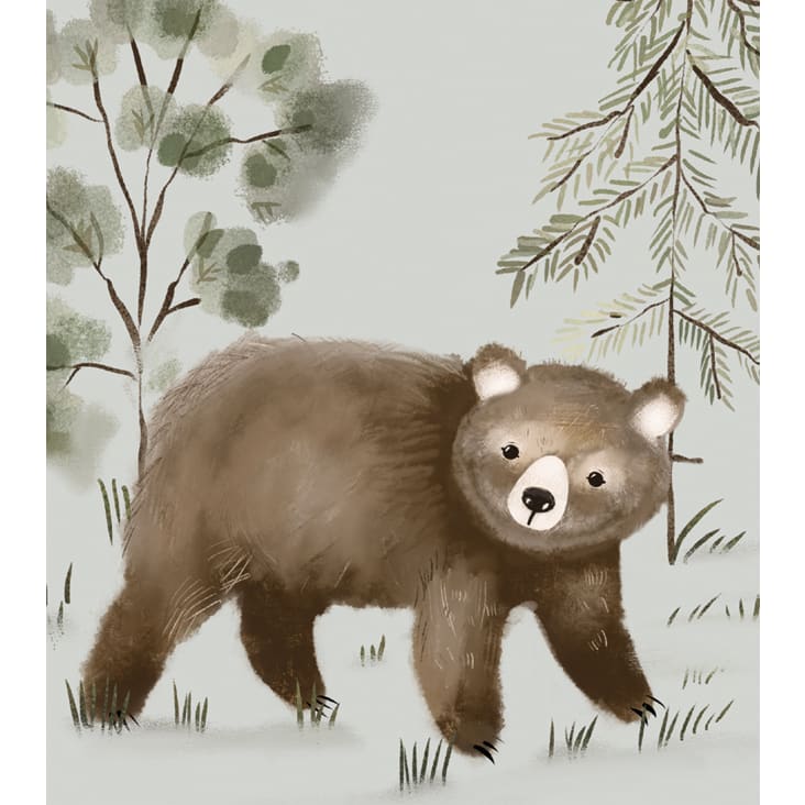 Lámina de papel oso de 30x40 cm Kharu | Maisons du Monde