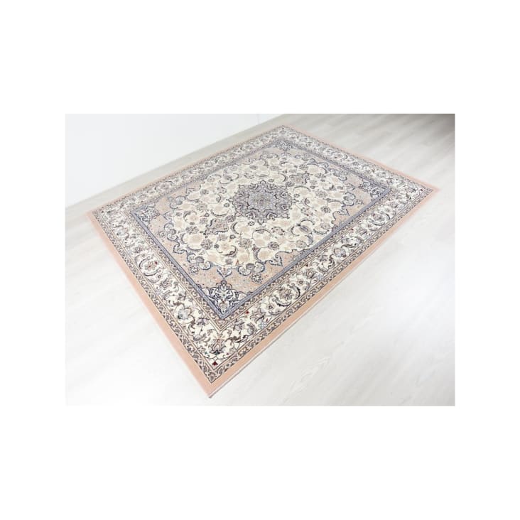 Alfombra clásica de pura lana virgen beige 170x240cm Azahar 51 ...