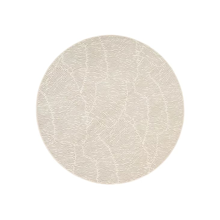 Tappeto rotondo 100% poliammide rigenerato beige 200 cm MILO | Maisons ...