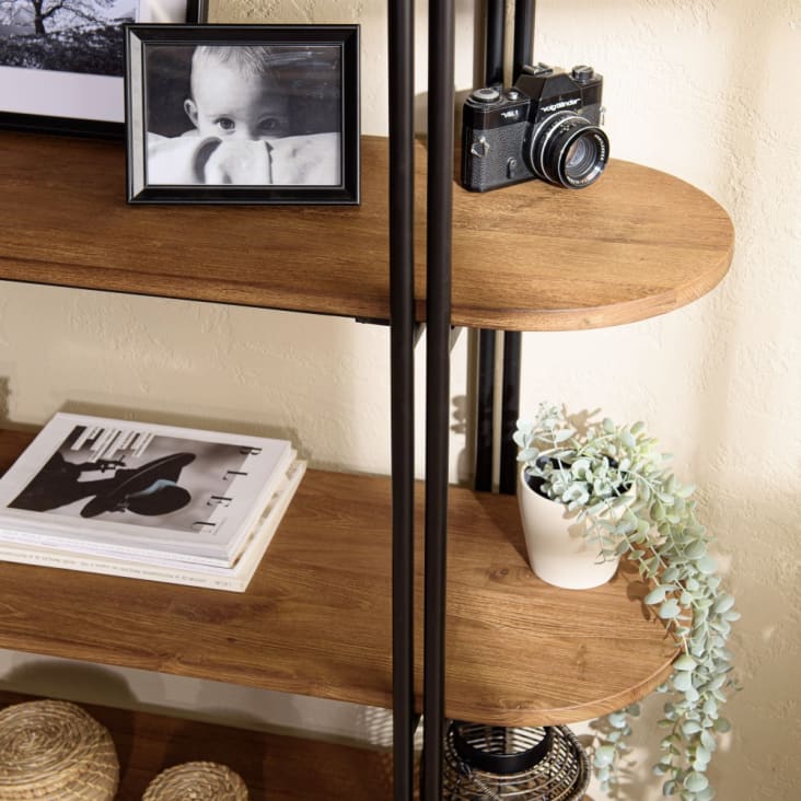 Estantería 4 niveles open space de madera de teca reciclada Alida ...