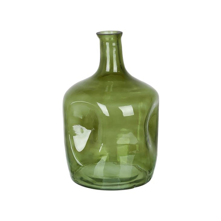 Jarrón para flores vidrio 30 cm verde oliva Kerala | Maisons du Monde
