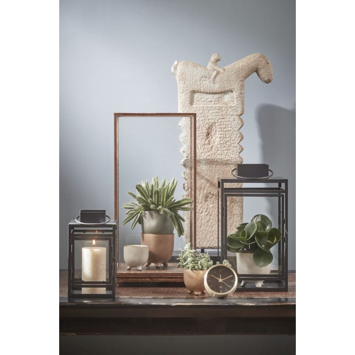 Laterne aus schwarzem Metall H36 Storm | Maisons du Monde