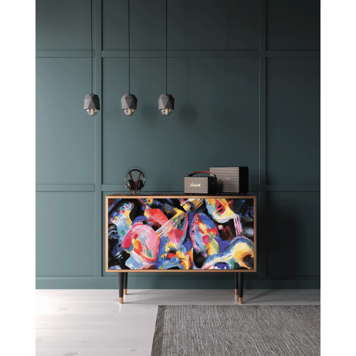 Sideboard bunt mit 2 Schubladen und 2 Türen L 115 cm KANDINSKY ...