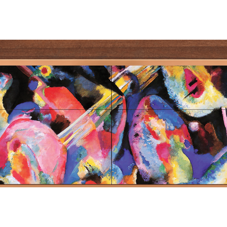 Sideboard bunt mit 2 Schubladen und 2 Türen L 115 cm KANDINSKY ...