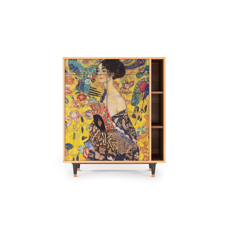 Buffet jaune 2 tiroirs et 2 portes L 94 cm LADY WITH FAN BY GUSTAV ...