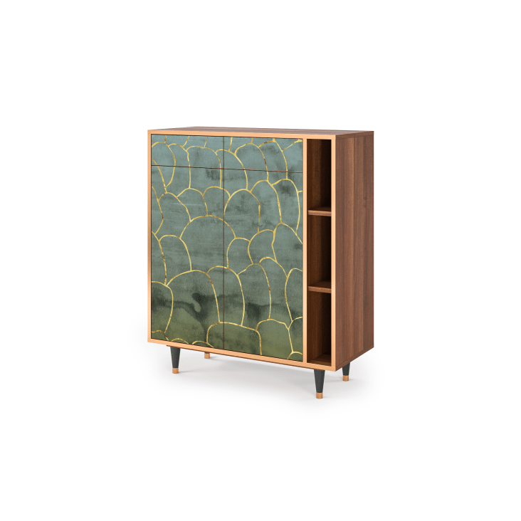 Sideboard blau-grün mit 2 Schubladen und 2 Türen L 94 cm MAGNIFICENT ...