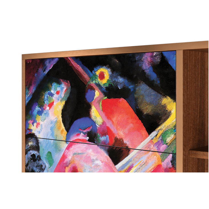 Sideboard bunt mit 3 Schubladen und 1 Tür L 125 cm KANDINSKY | Maisons ...