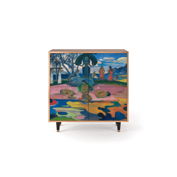 Buffet multicolore 4 portes L 94 cm DAY OF THE GOD BY PAUL GAUGUIN ...