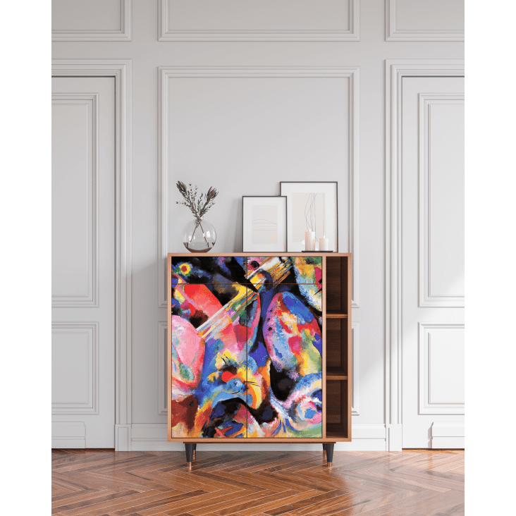 Sideboard bunt mit 2 Schubladen und 2 Türen L 94 cm KANDINSKY | Maisons ...